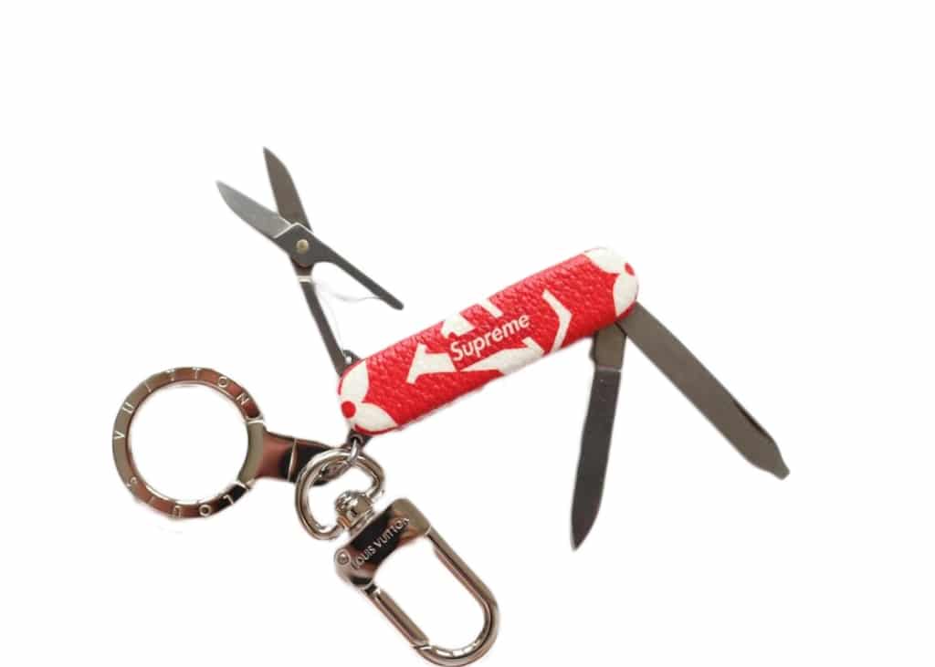 Buy Lv x Supreme Keyring/Pocket Knife red Online in Australia | KickSTW