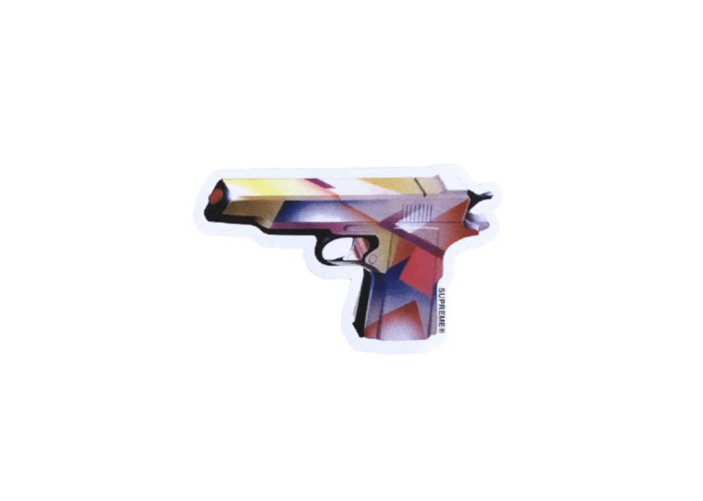 Buy Supreme Mendini Gun Sticker Online in Australia | KickSTW
