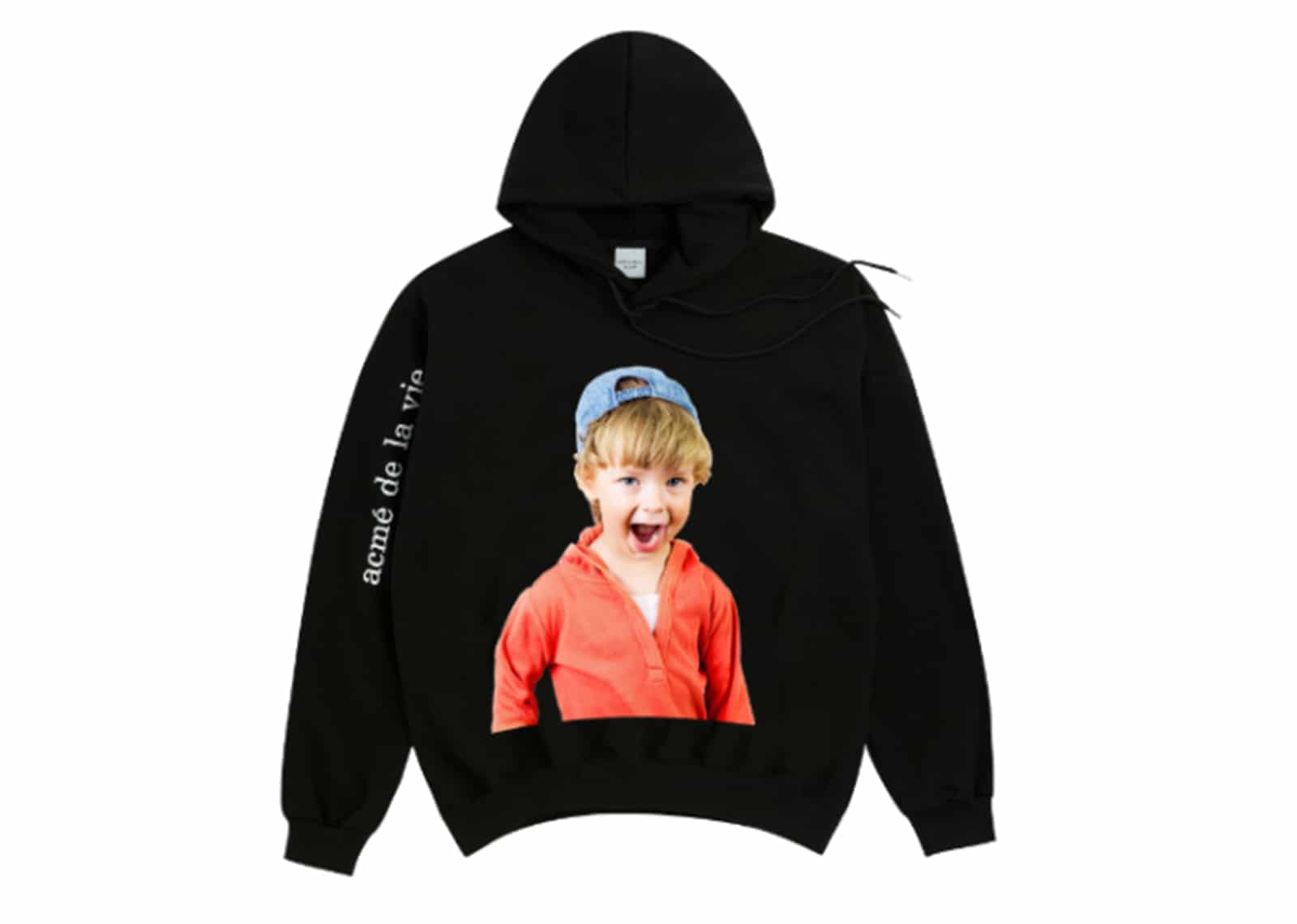 Buy ADLV Baby Face Happy Blue Hat Boy Hoodie Black Online in Australia ...