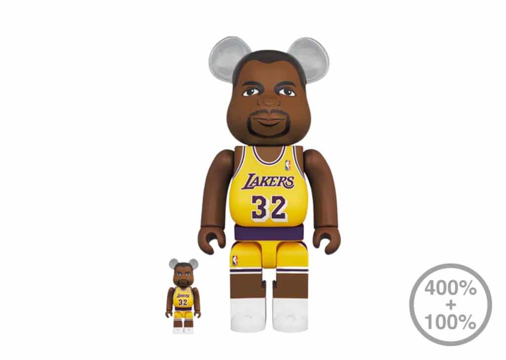 Buy Bearbrick NBA Magic Johnson (Los Angeles Lakers) 100% & 400% Set ...