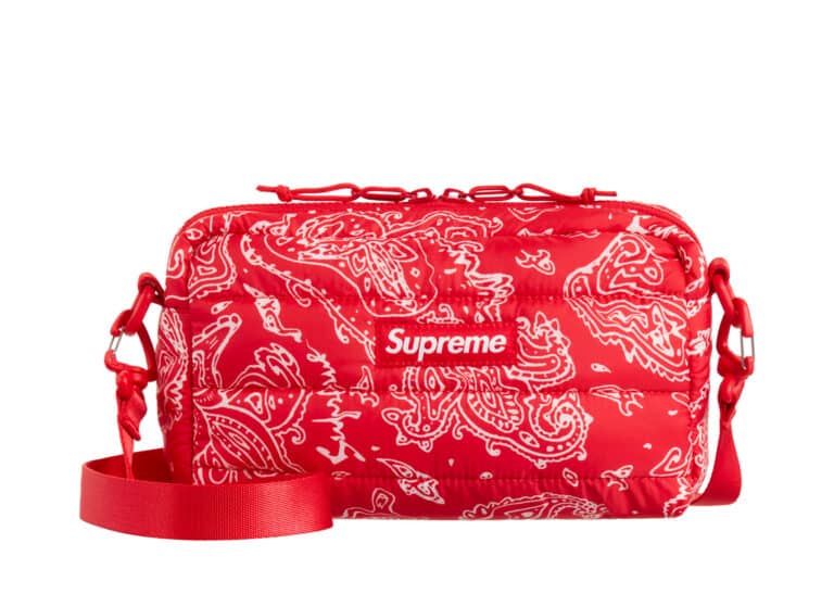 Buy Supreme Puffer Side Bag Red Paisley Online in Australia | KickSTW