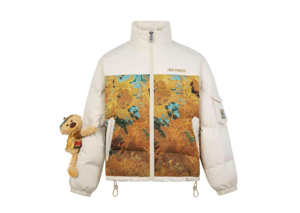 Buy 13De Marzo Van Gogh Masterpiece Down Jacket Cream Online in ...