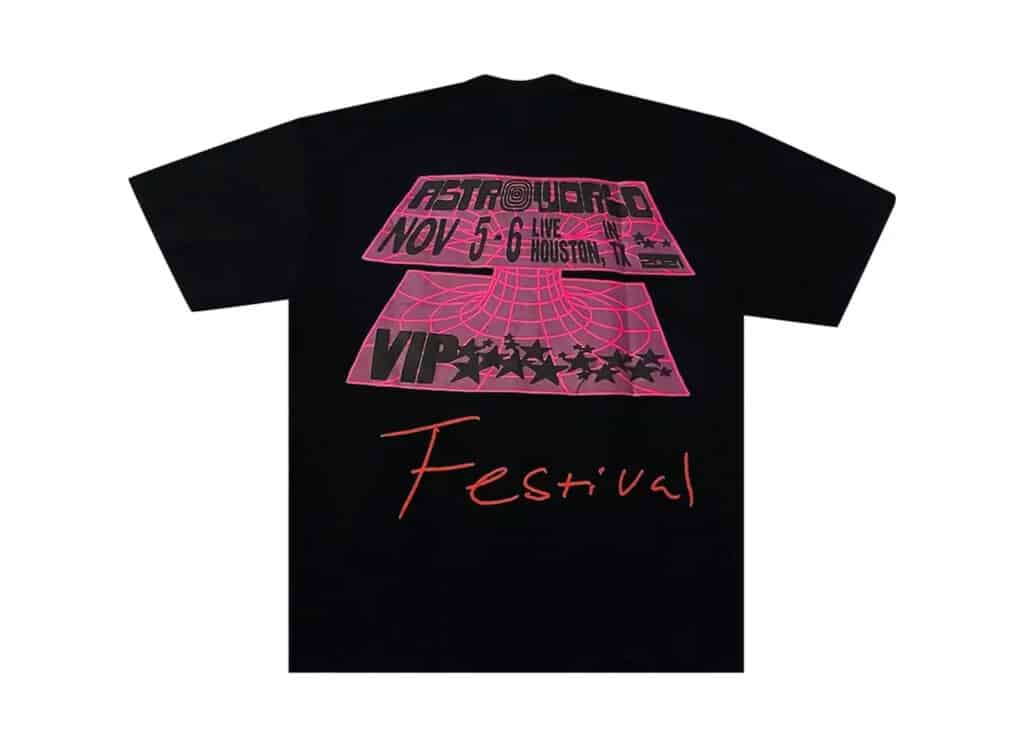 Buy Travis Scott Astroworld Festival VIP 2021 Tee Black Online in ...