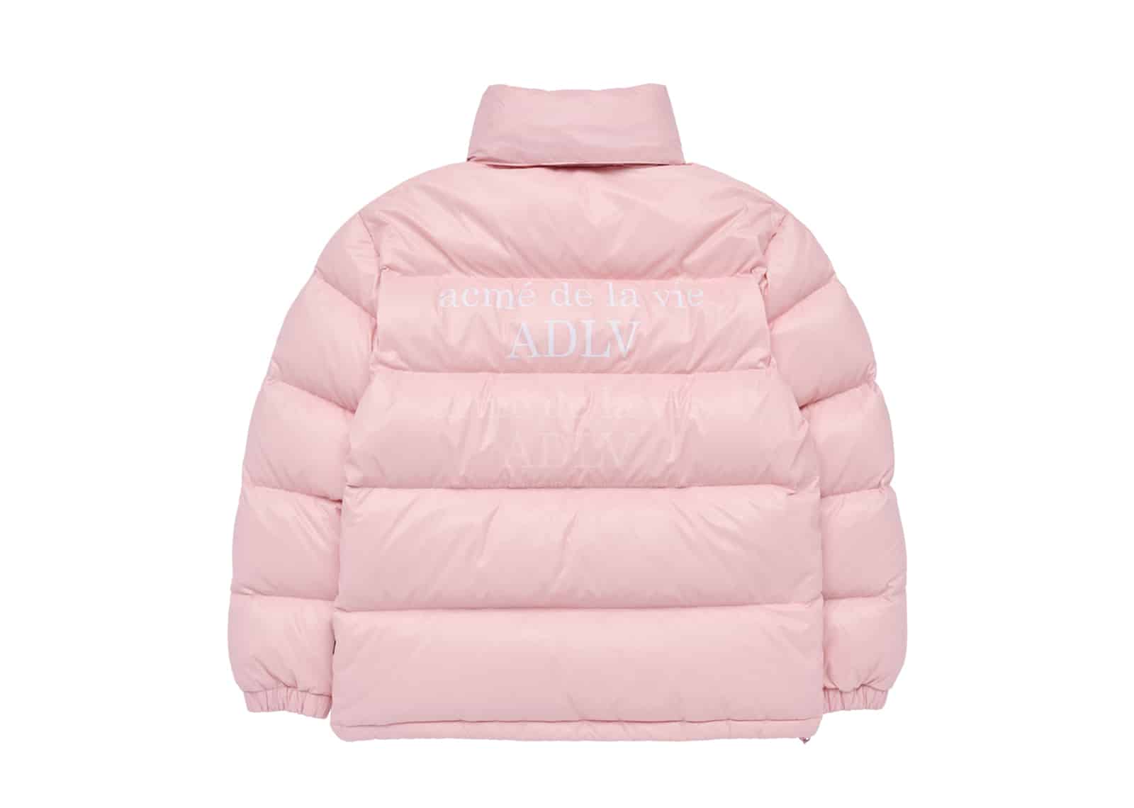 Buy ADLV Basic Logo Oversize Short Duck Down Jacket Pink Online in ...