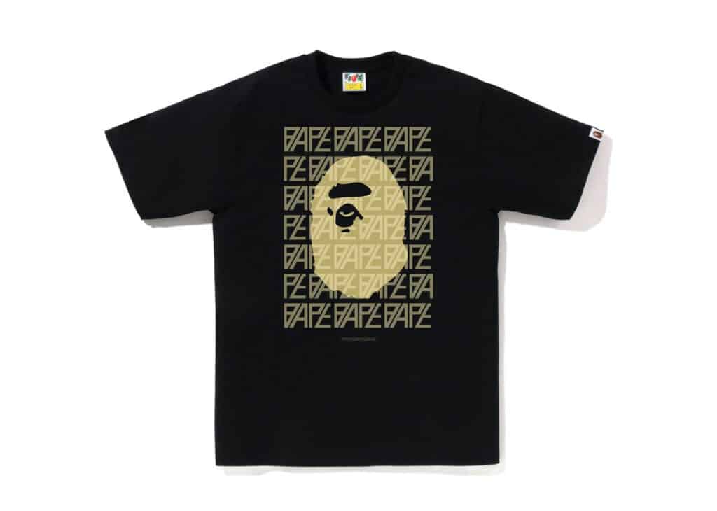 Buy BAPE Logo Monogram Tee Black Beige Online in Australia | KickSTW