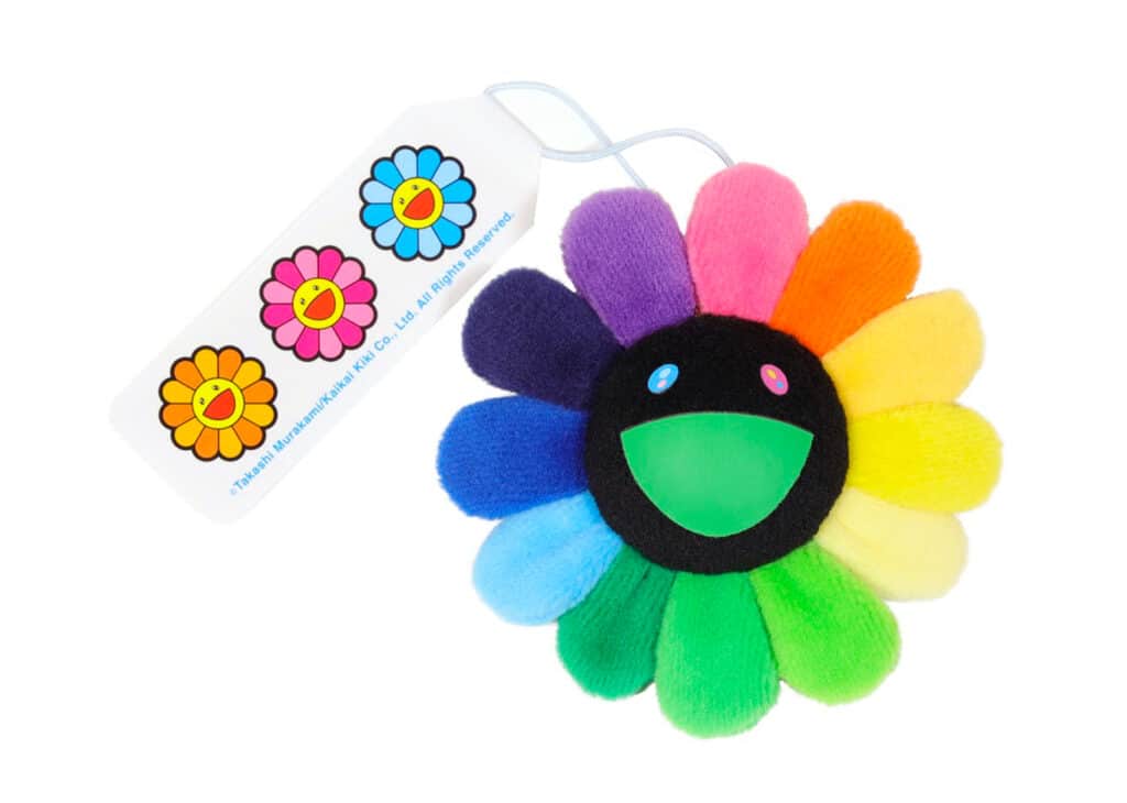 Buy Takashi Murakami Flower Keychain/ Pin Rainbow & Black Online in ...