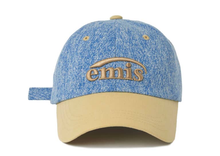 Buy Emis New Logo Denim Ball Cap Light Blue Denim/Beige Online in ...
