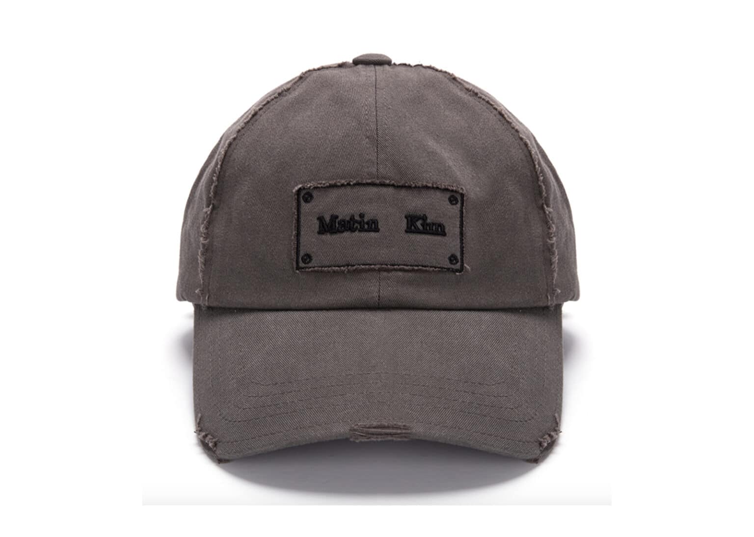 Buy Matin Kim Square Logo Cutout Ball Cap Charcoal HT030 Online in ...