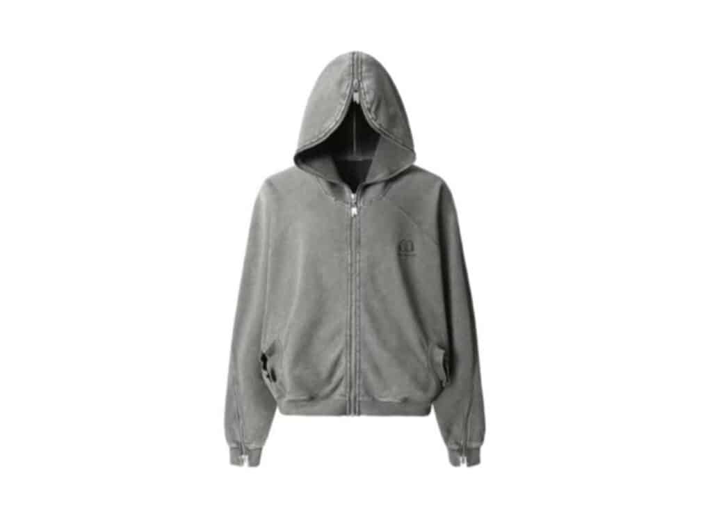 Buy PANQ 2023FW Washed Zip Hoodie Washed Grey Online in Australia | KickSTW