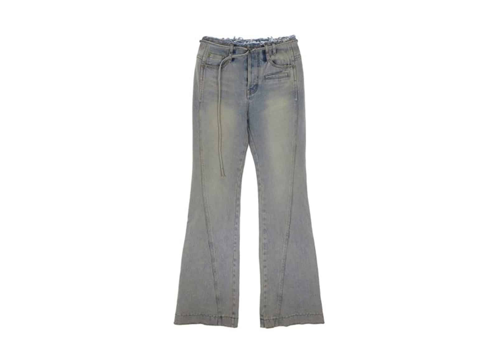 Buy Matin Kim Brush String Denim Pants Light Blue DN038 Online in ...