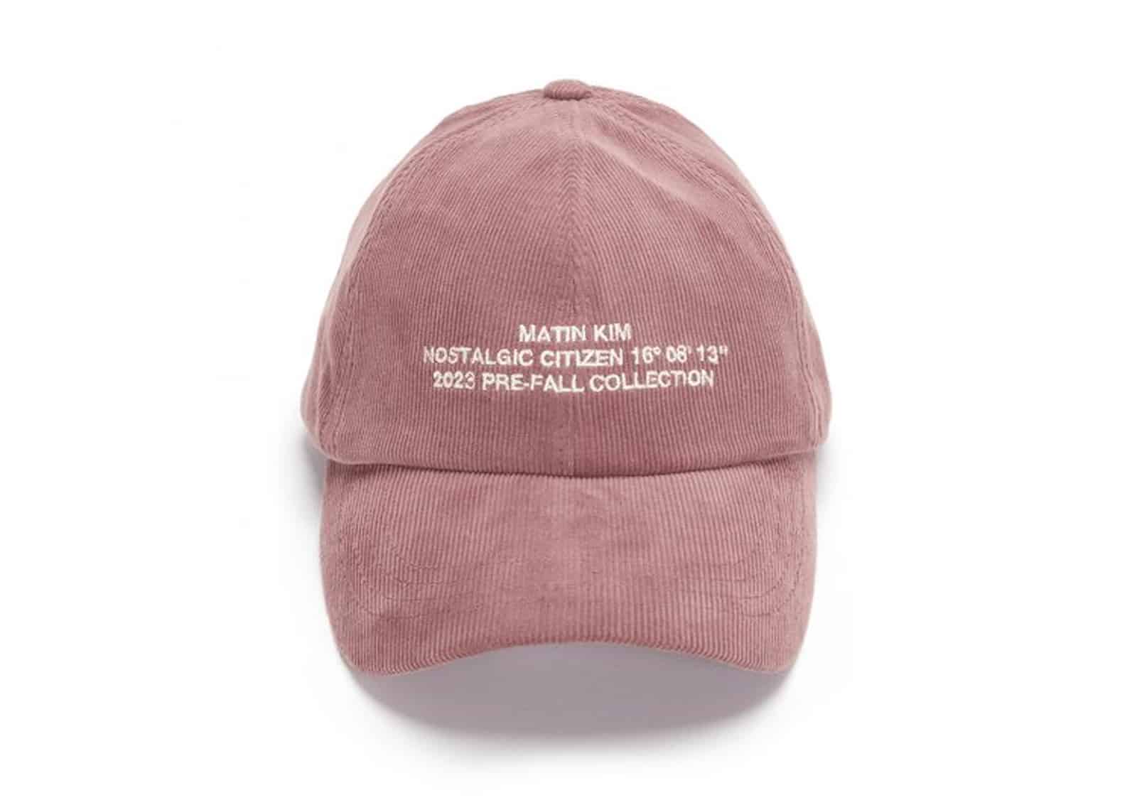 Buy Matin Kim Corduroy Lettering Ball Cap Indian Pink HT016 Online in ...
