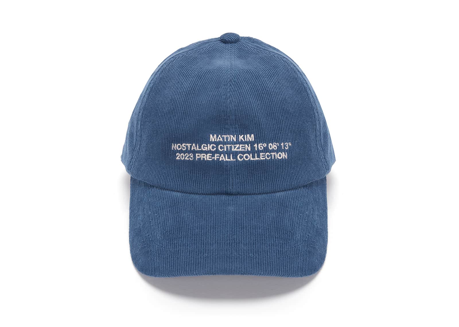Buy Matin Kim Corduroy Lettering Ball Cap Blue HT016 Online in ...