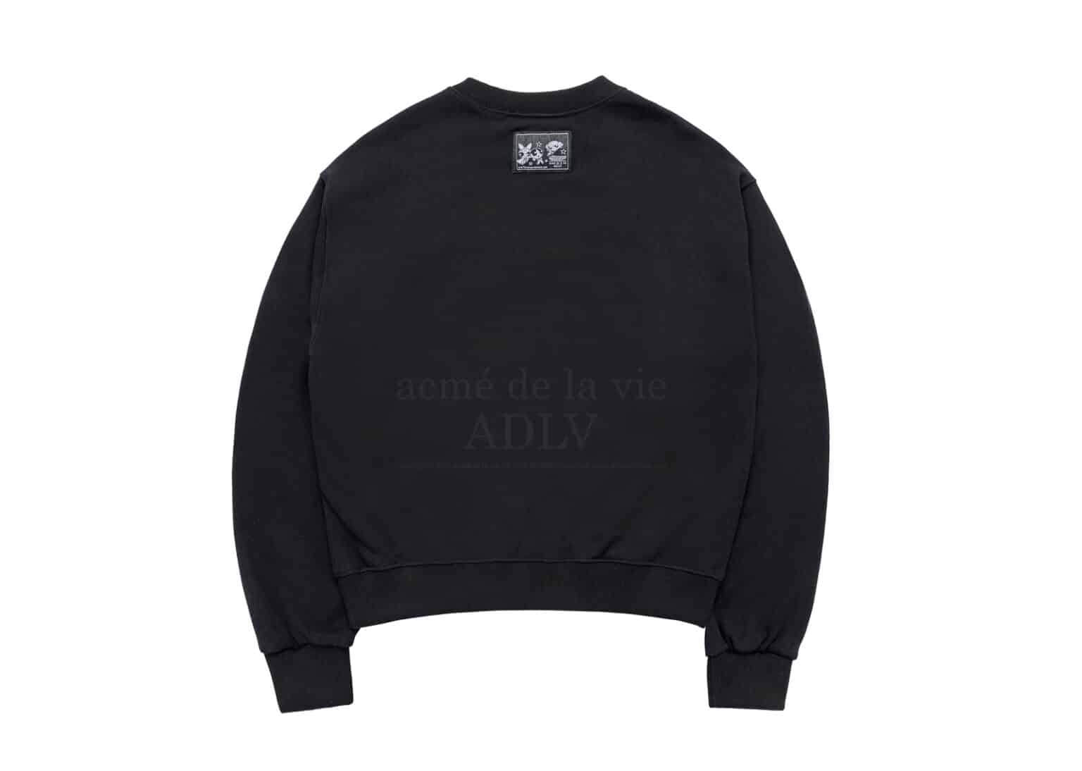 Buy ADLV The Powerpuff Girls x Acmedelavie Logo Crop Crewneck Black ...