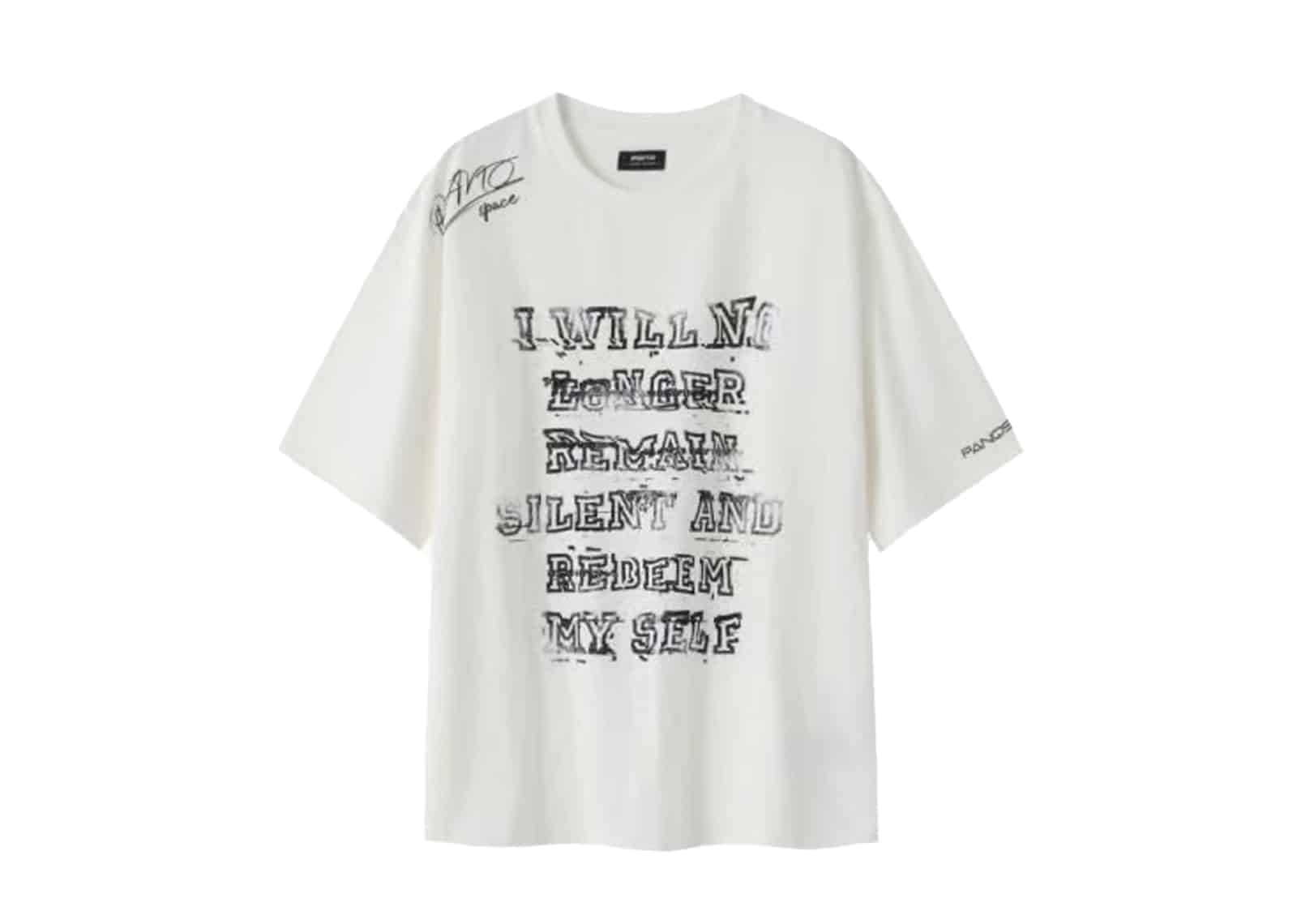 Buy PANQ 2024SS 'I WILL NO…' Tee White Online in Australia | KickSTW