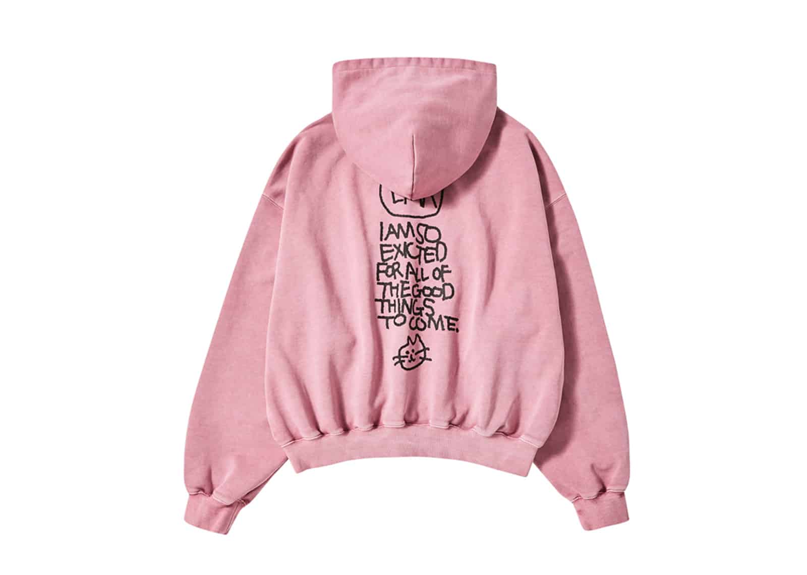 Buy LMR Symbol Logo Drawing Lettering Dyeing Hoodie Pink Online in ...