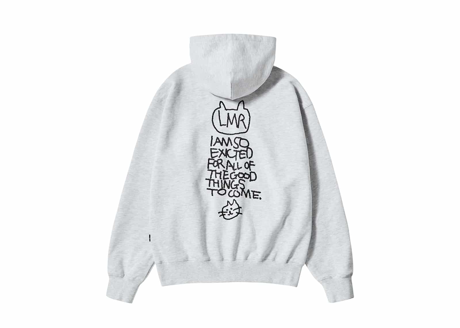 Buy LMR Symbol Logo Drawing Lettering Hoodie Light Grey Online in ...