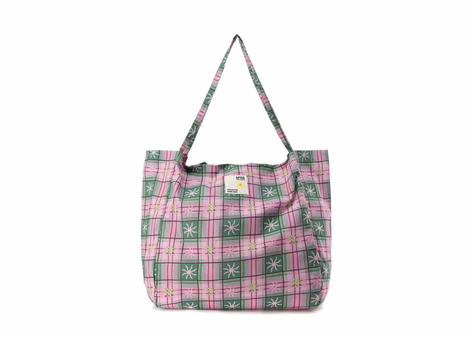 Buy SFSG Sun Printed Logo Tote Bag Pink Green SFG4BSB017 Online in ...