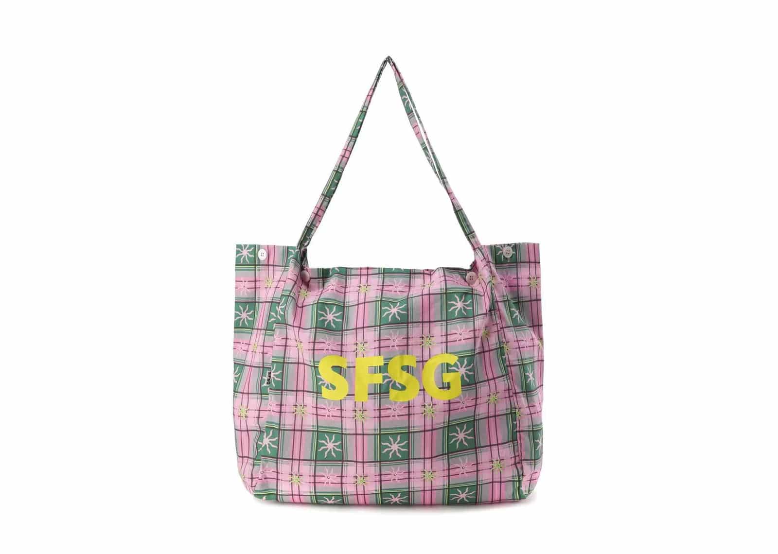 Buy SFSG Sun Printed Logo Tote Bag Pink Green SFG4BSB017 Online in ...