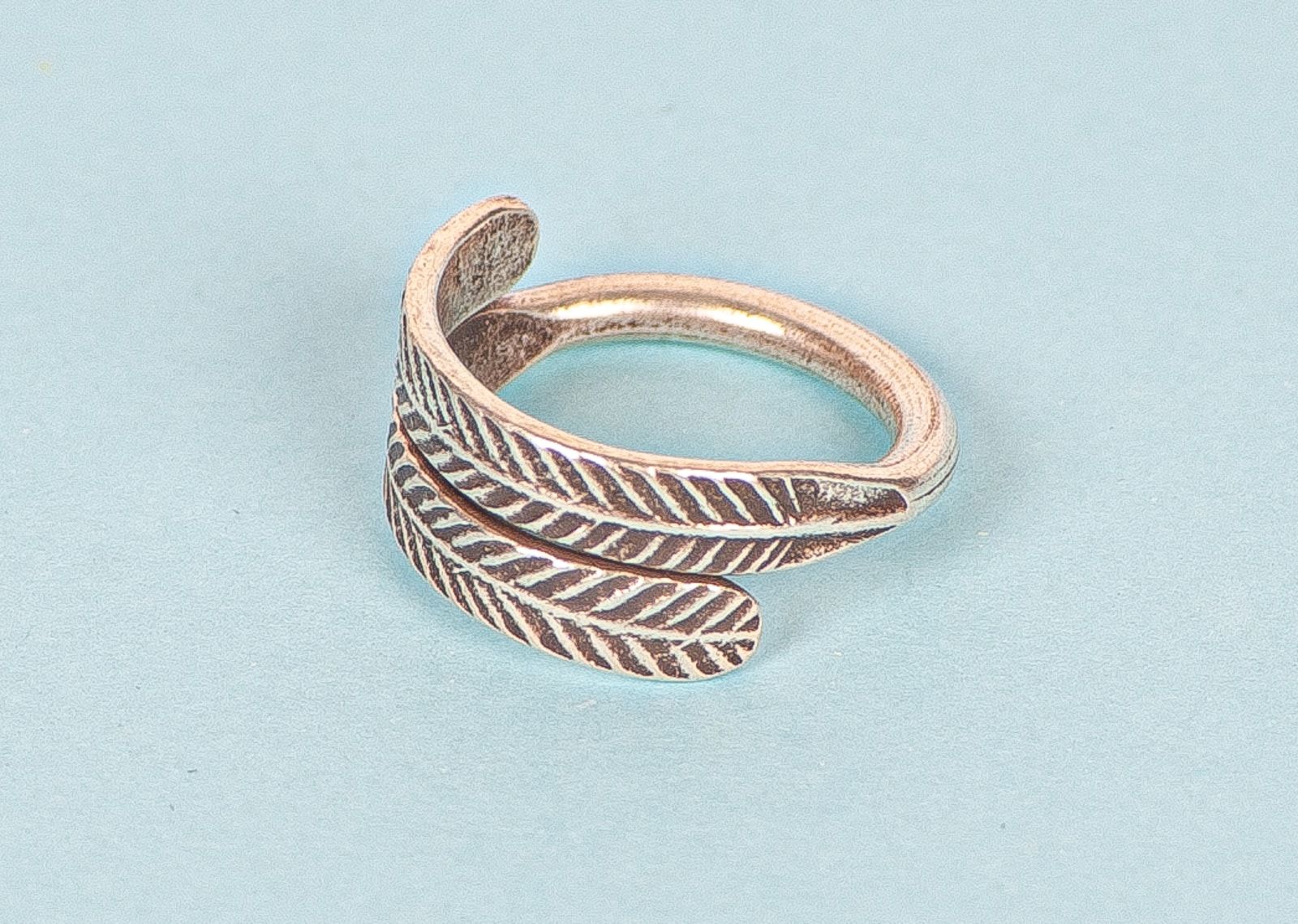 Buy 999 Silver Handmade Double Feather Wrap Around Ring Online in ...