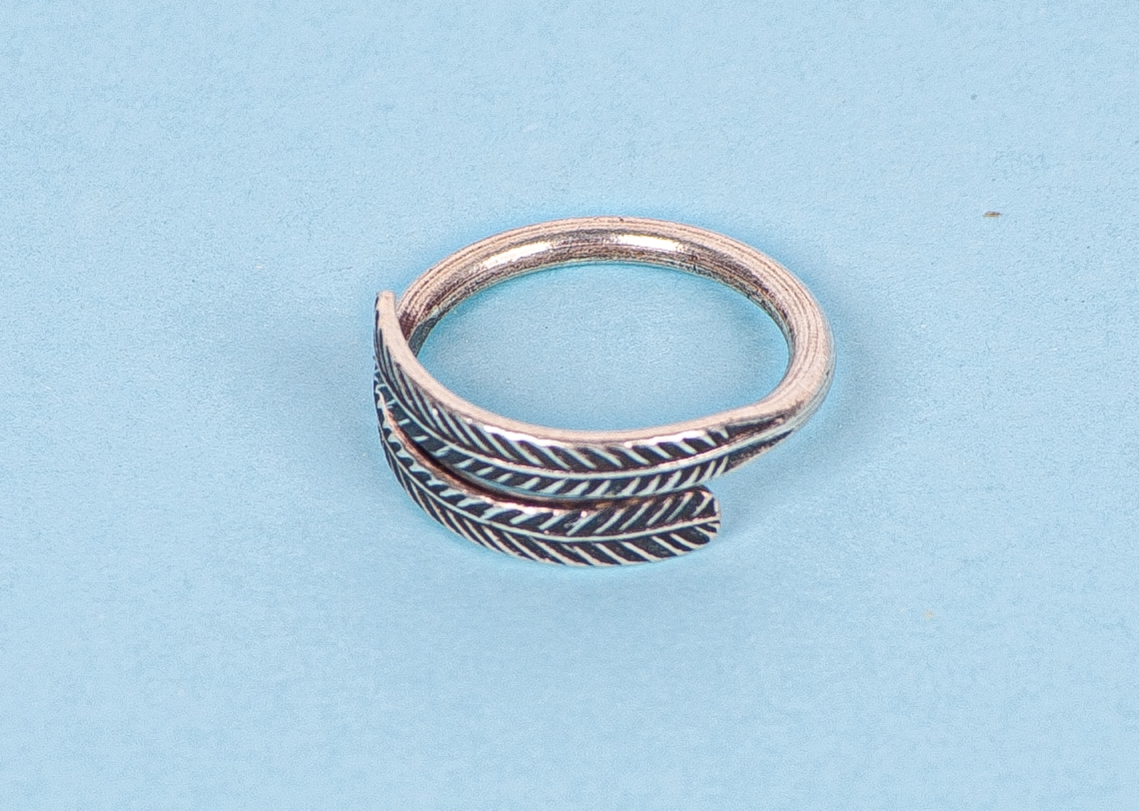 Buy 999 Silver Handmade Double Feather Wrap Ring Online in Australia ...