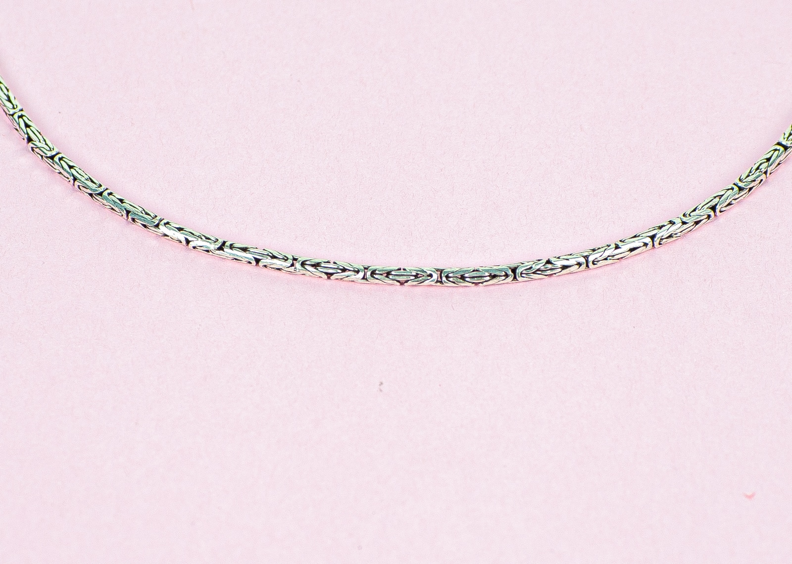 Buy 925 Silver Handmade Engraved Detail Chain Necklace Online in ...