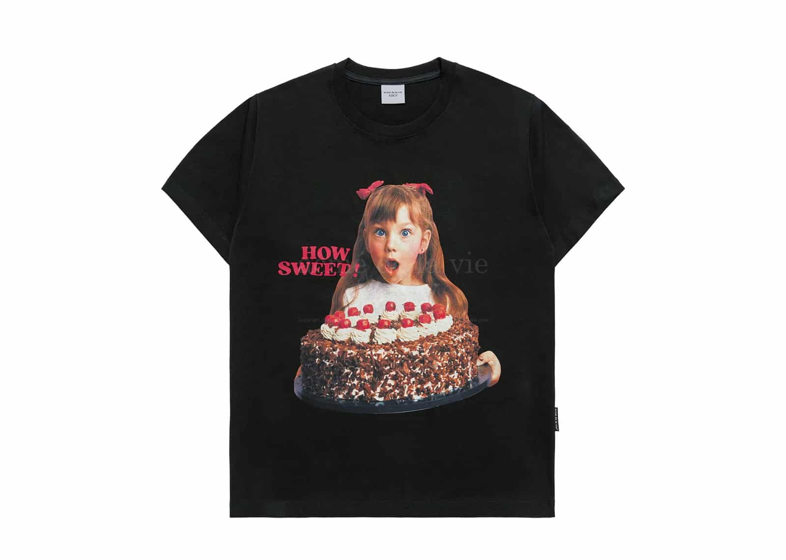 Buy ADLV Chocolate Cake Girl Lettering Baby Face Tee Black Online in ...