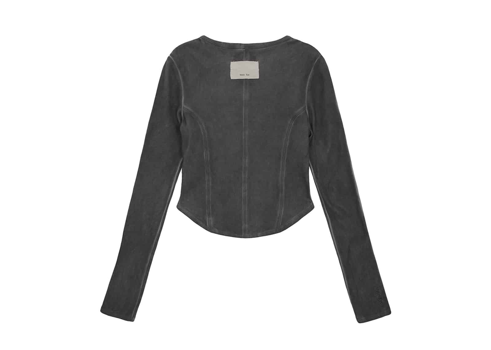 Buy Matin Kim Sleeve Blinding Washed Top Charcoal TS017 Online in ...