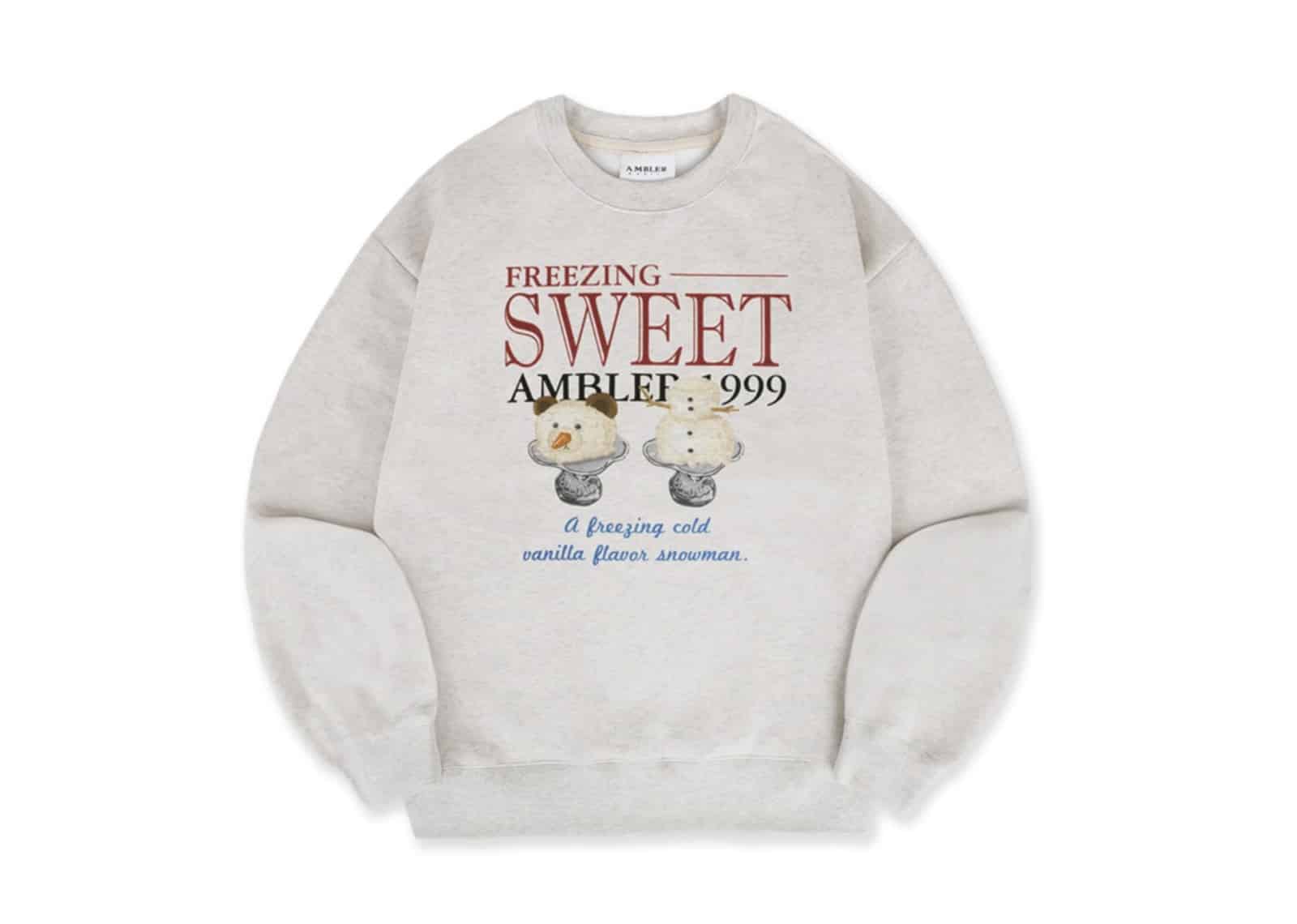 Buy Ambler Vanilla Flavor Snowman Crewneck Oatmeal AMM1209 Online in ...