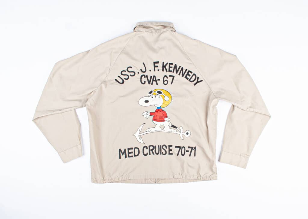 Buy KICKSTW Curated Snoopy Flying Ace Vintage Souvenir Jacket Light ...