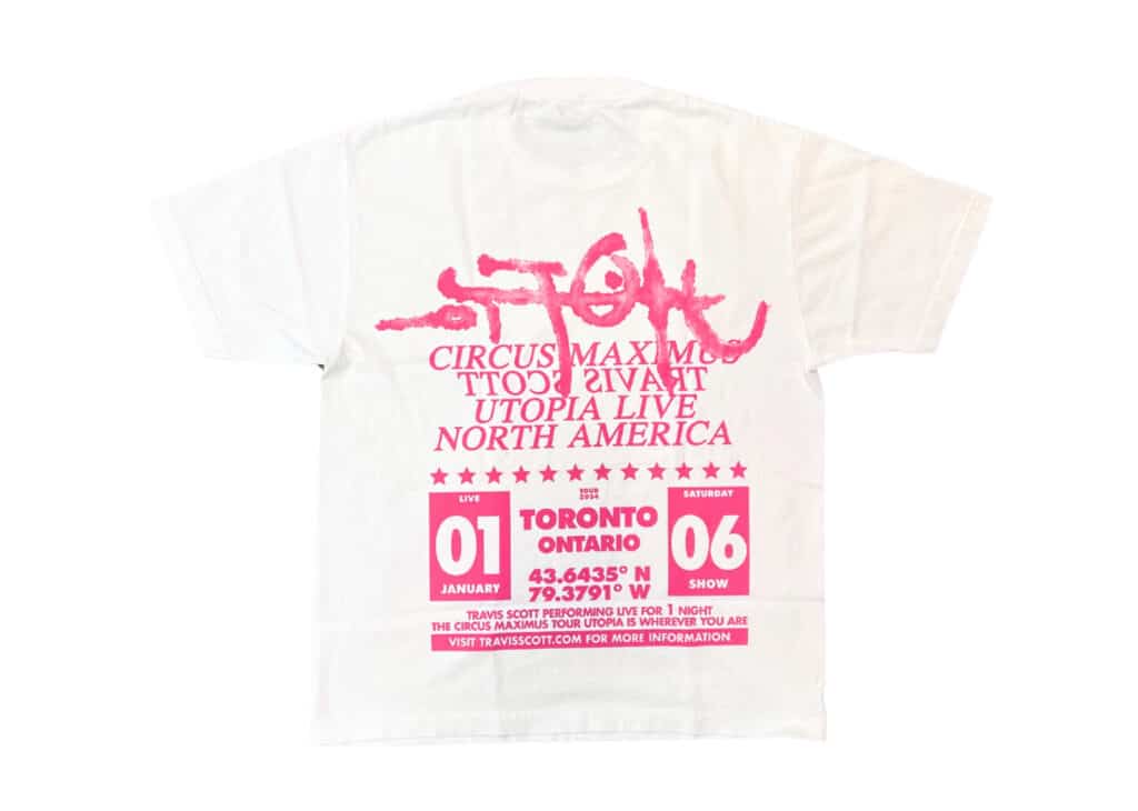 Buy Travis Scott UTOPIA IN TORONTO Tee White Online in Australia | KickSTW