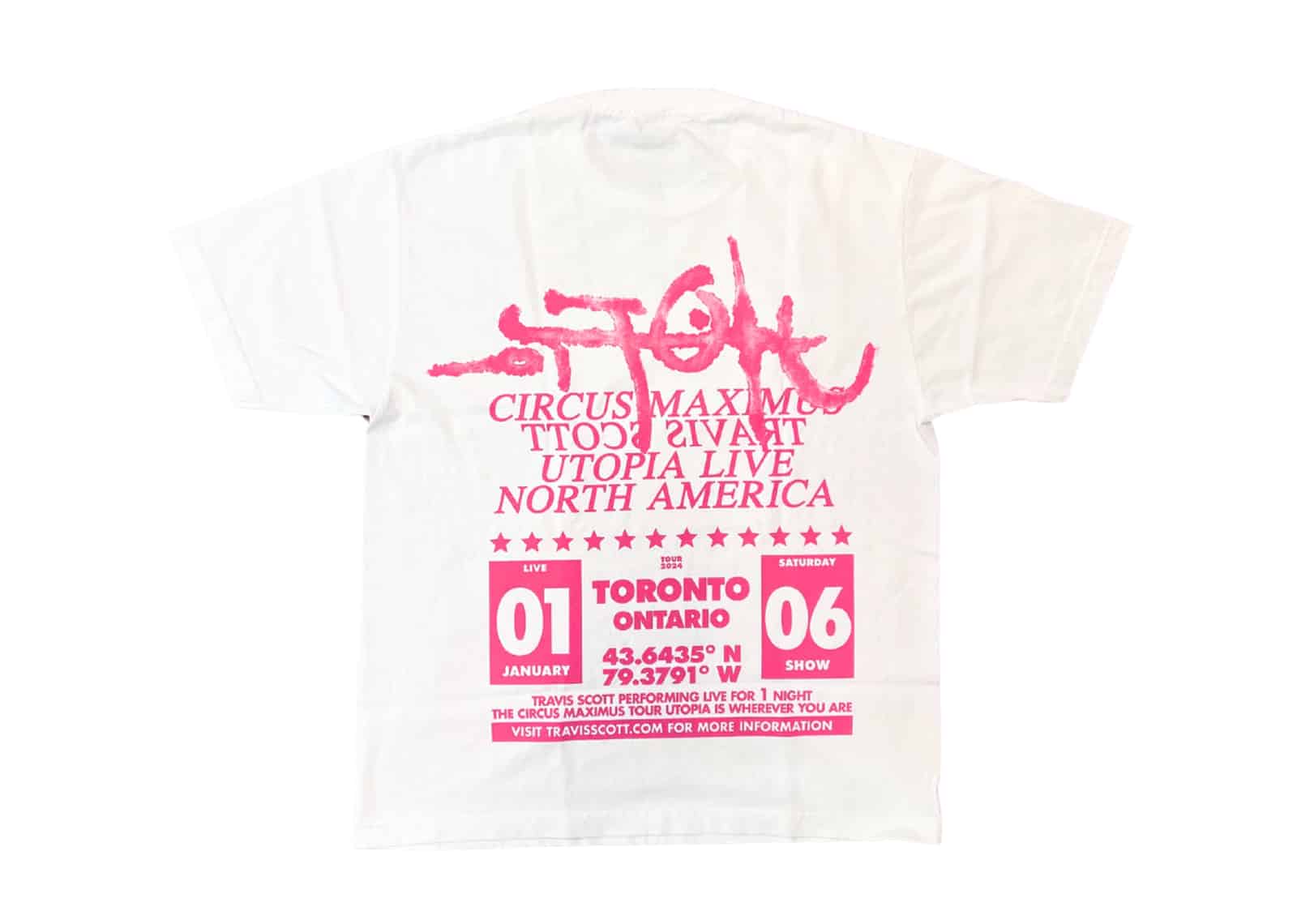 Buy Travis Scott UTOPIA IN TORONTO Tee White Online in Australia | KickSTW