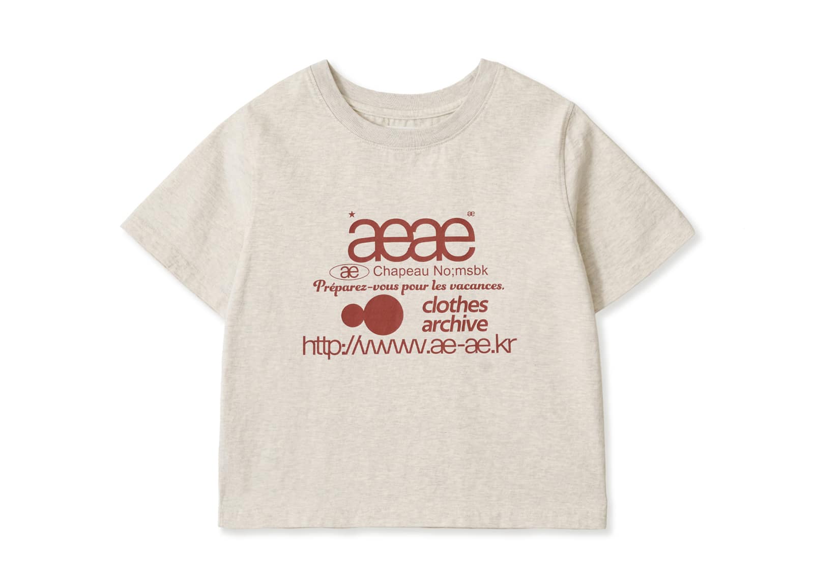 Buy Aeae Web Logo Crop Tee Oatmeal Online in Australia | KickSTW