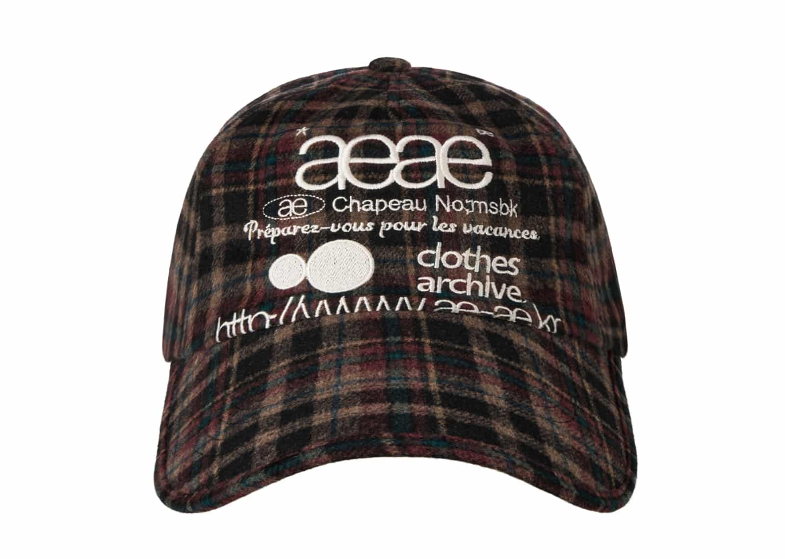 Buy Aeae Web Logo Wool Check Cap Brown Online in Australia | KickSTW