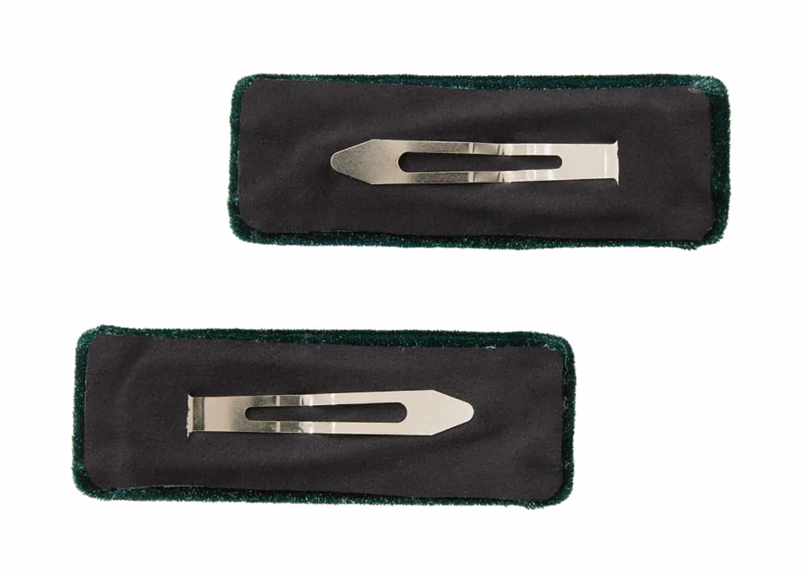 Buy Emis Glitter Velvet Rectangular Hairpin Green Online in Australia ...