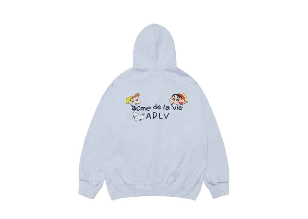 Buy ADLV Shinchan Basic Logo Zip Up Hoodie Grey Online in Australia ...