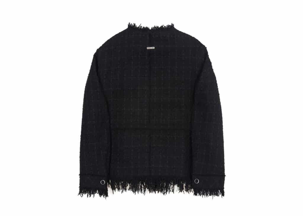 Buy Matin Kim Two Way Collarless Tweed Jacket Black JK008 Online in Australia | KickSTW