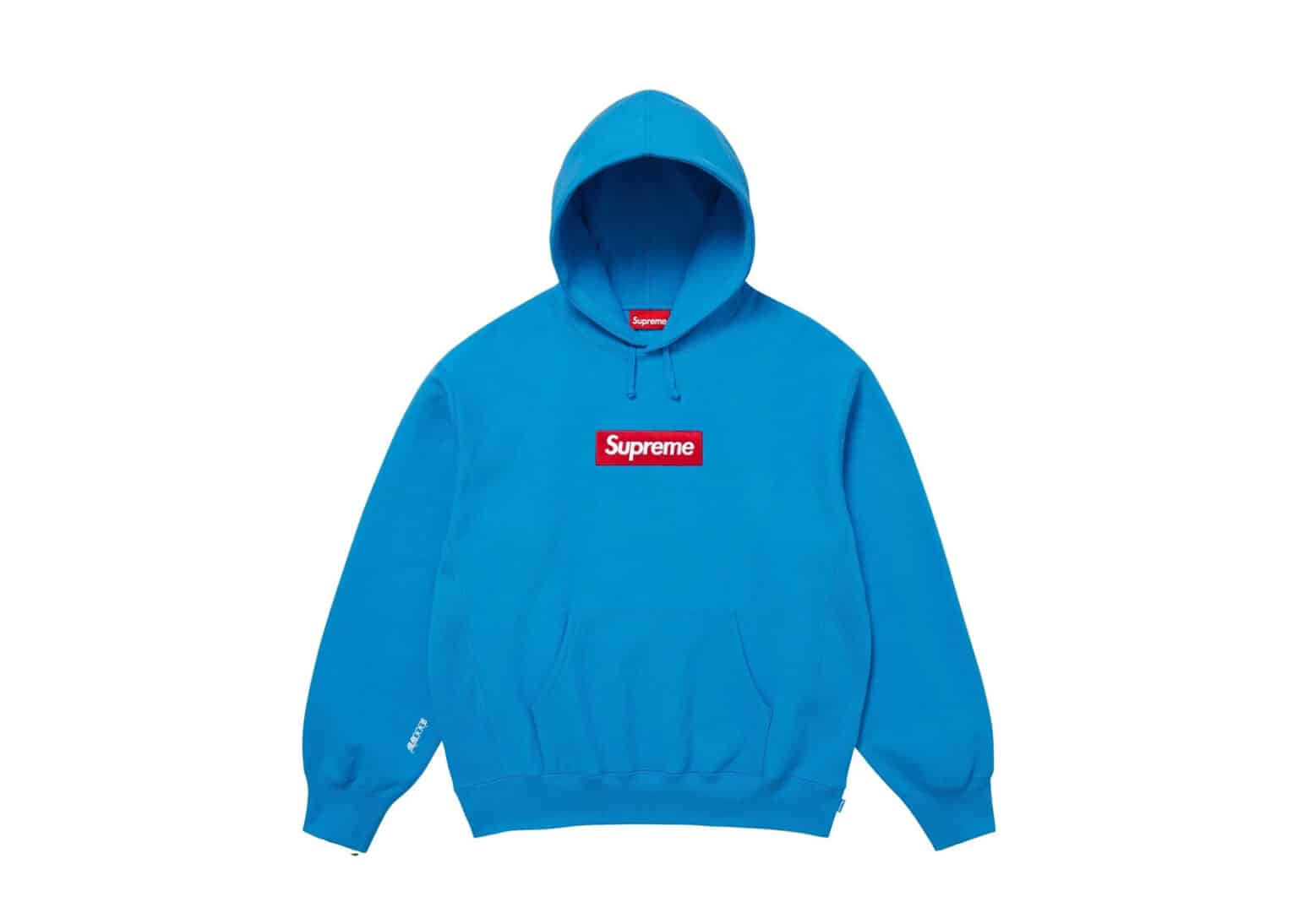 Buy Supreme Box Logo Hooded Sweatshirt (FW25) Cyan Online in Australia ...