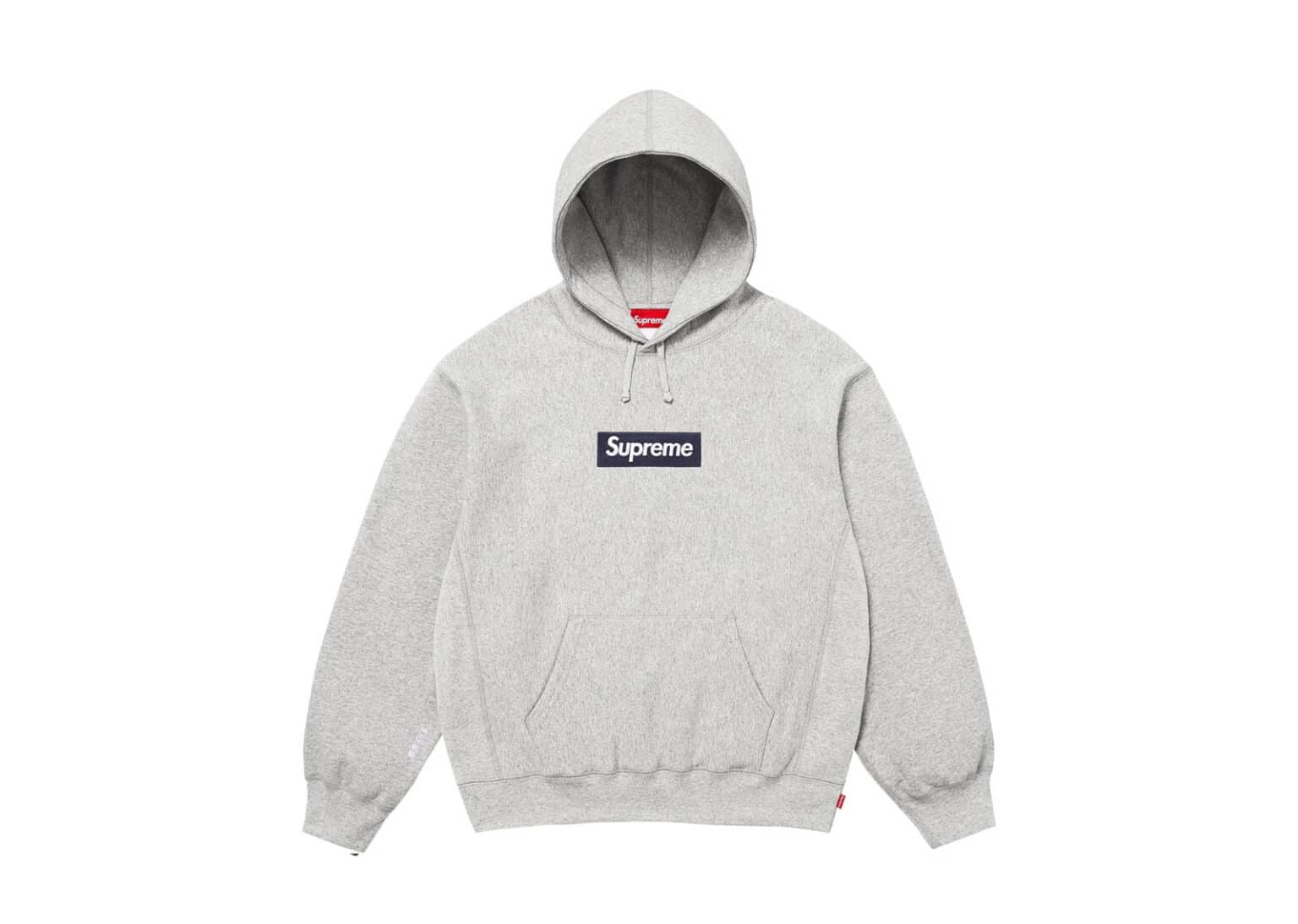 Buy Supreme Box Logo Hooded Sweatshirt (FW25) Heather Grey Online in ...
