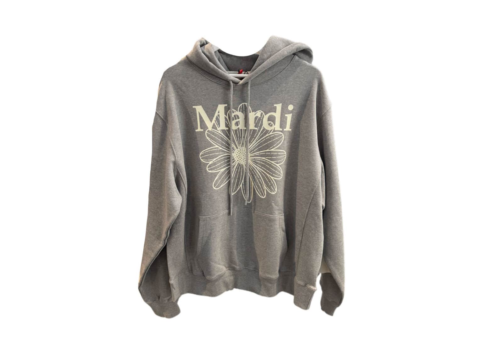 Buy Mardi Mercredi Flowermardi Oversized Hoodie Grey Ivory Online in ...