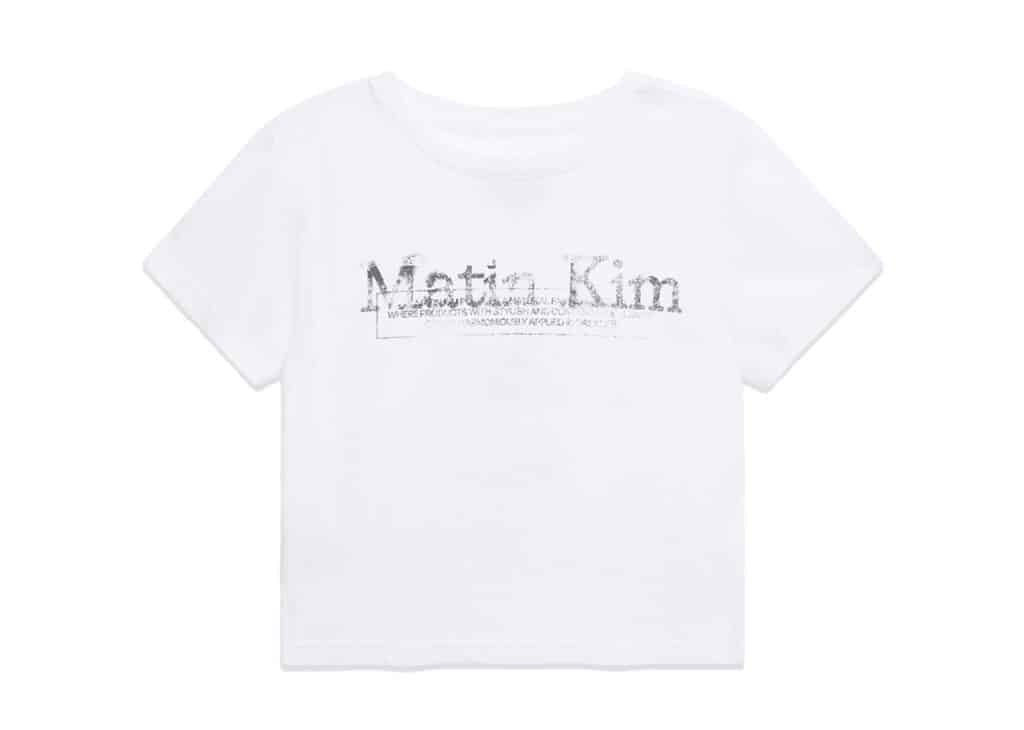 Buy Matin Kim Stamp Logo Graphic Crop Tee White TS067 Online in ...